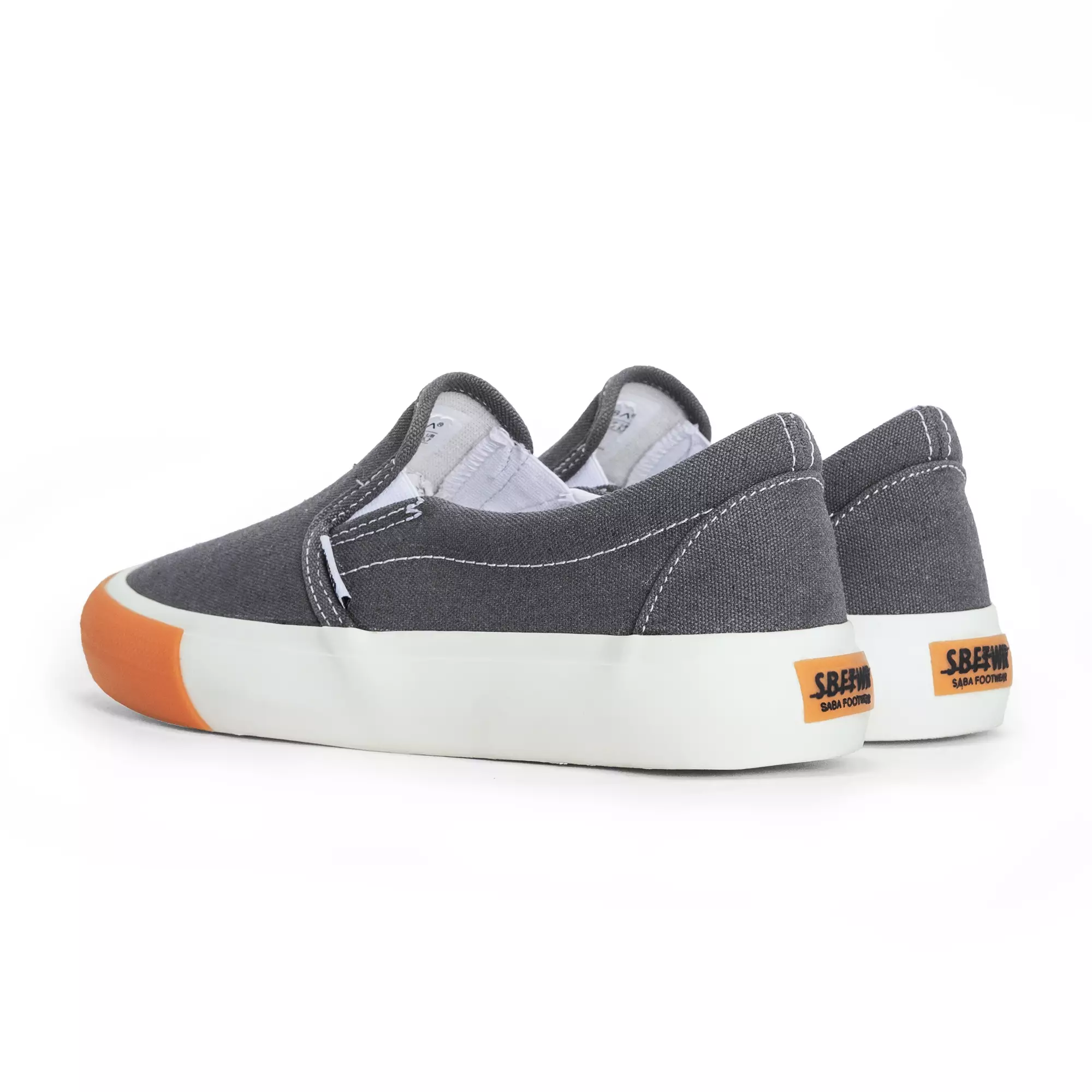Jual SABA SABA Vintage Slip On Grey Mono Gum - Sepatu Sneakers Casual ...