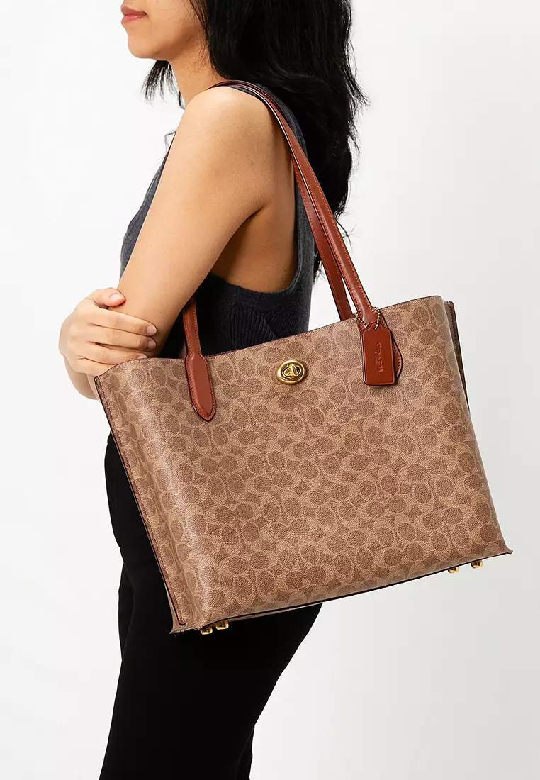Jual Coach Willow Tote Bag in Signature Canvas (cq) Original 2025 ...