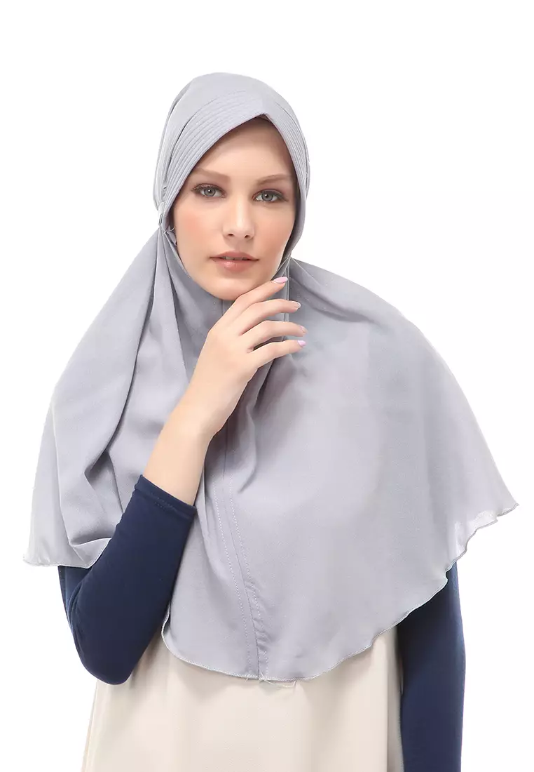 Jual Evernoon Anisa Jilbab Khimar Muslimah Polos Tali Berbo Regular Fit - Abu Original 2025 ...