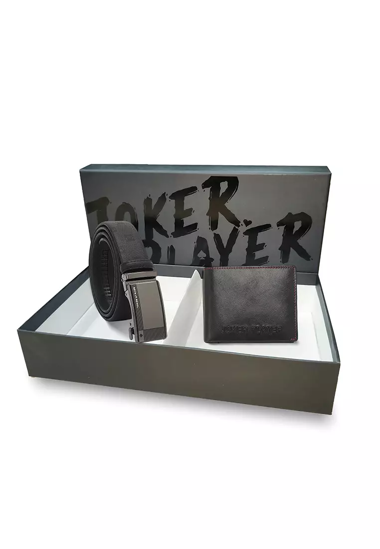 Buy Joker Player Gift Set - Leather RFID Wallet + 35mm Automatic Buckle ...