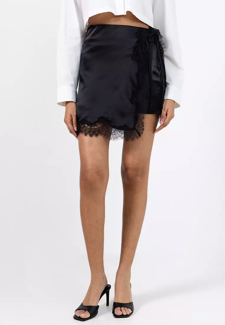 Buy Mango Lace Slip Skirt 2026 Online | ZALORA