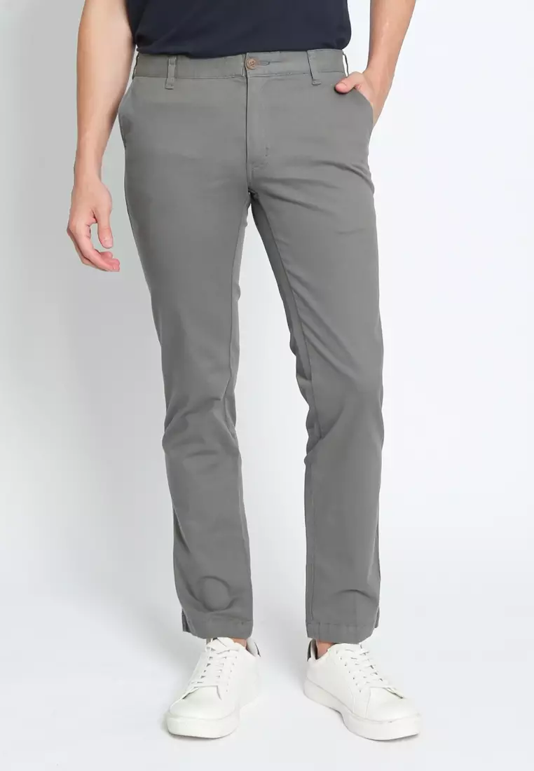 Jual Arnold Palmer GREY BASIC CHINOS PANTS REGULAR FIT Original 2025 | ZALORA Indonesia