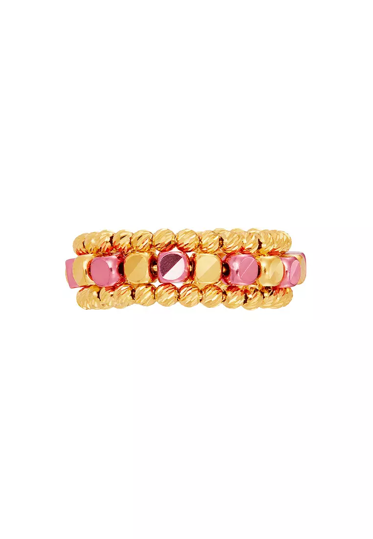 Buy HABIB HABIB CLARA | Oro Italia 916 Yellow Gold Ring GR58520425(PINK ...