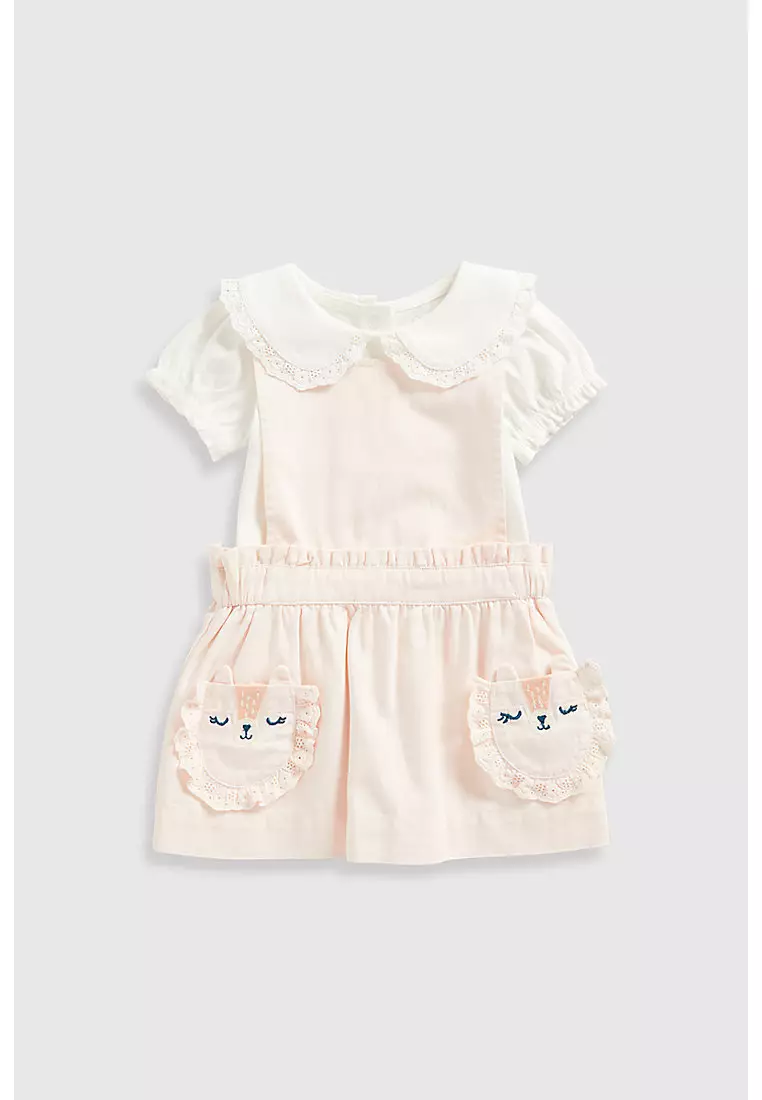 Buy Mothercare Pink Pinny Dress And T-Shirt Set Online | ZALORA Malaysia