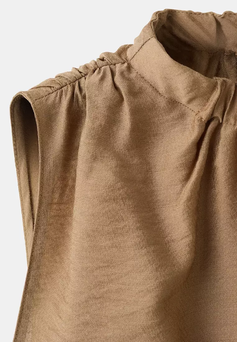 Buy Mango Draped Neck Satin Top Online | ZALORA Malaysia
