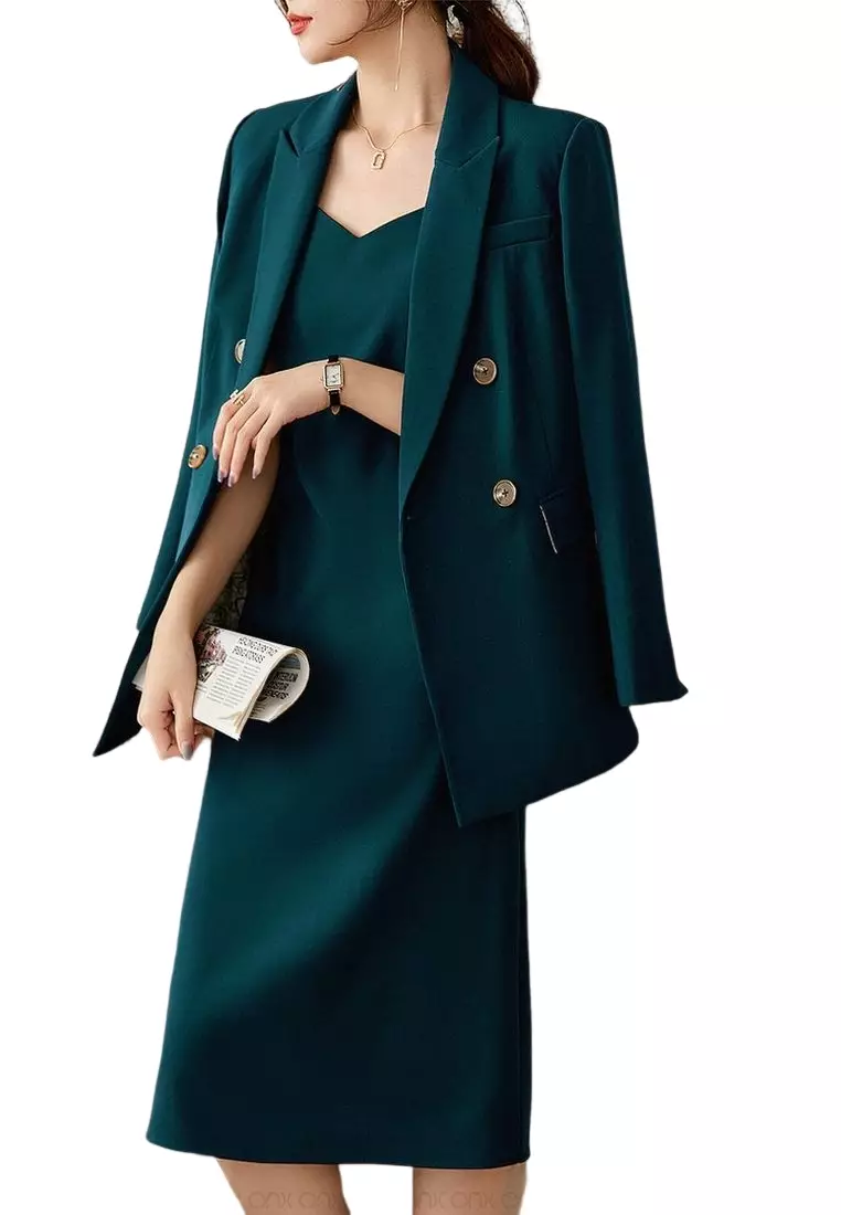 Buy A-IN GIRLS Light Luxury OL Suit Jacket + Suspender Dress Suit 2025 ...