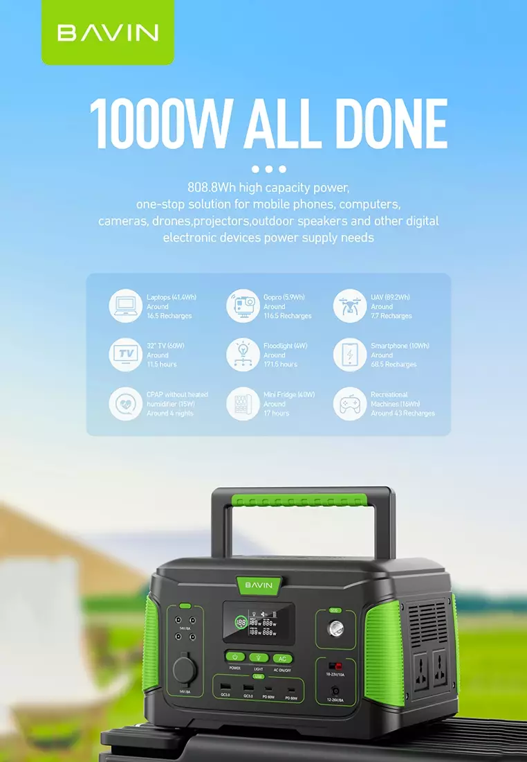 Buy BAVIN BST1000 1000w 218400mah Portable Power Supply Station ...