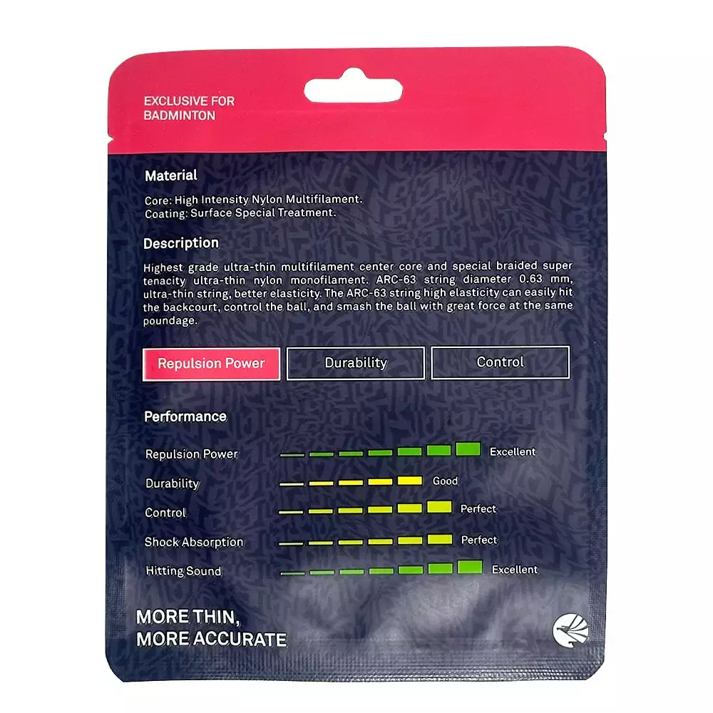 Jual Eagle Eagle Badminton String ARC 63 - BLACK Original 2025 | ZALORA Indonesia