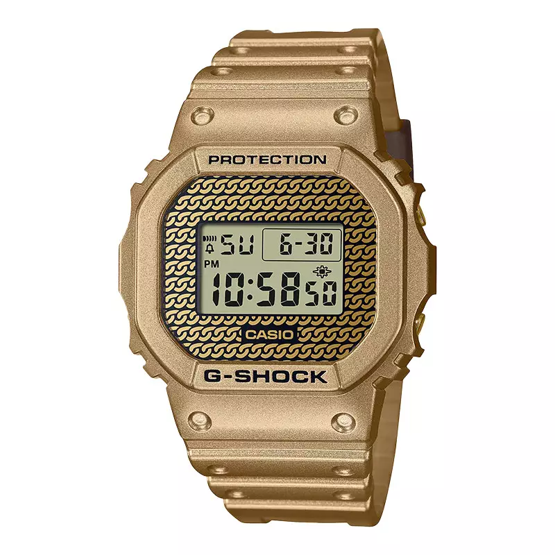 Jual Casio Jam Tangan Pria Casio G-Shock DWE-5600HG-1DR Hip Hop Gold ...