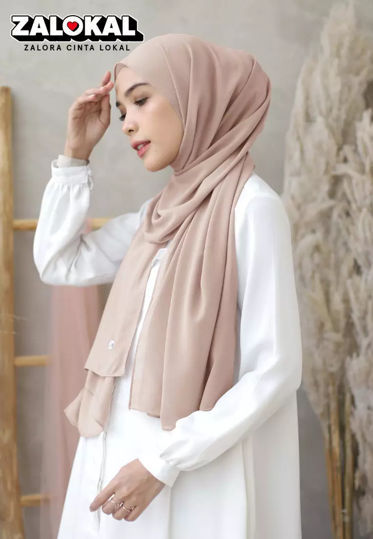 Jual Hijab Wanita Cantik.com Hijabwanitacantik - Pashmina Cyra | Hijab Pashmina - Tortilla Brown ...