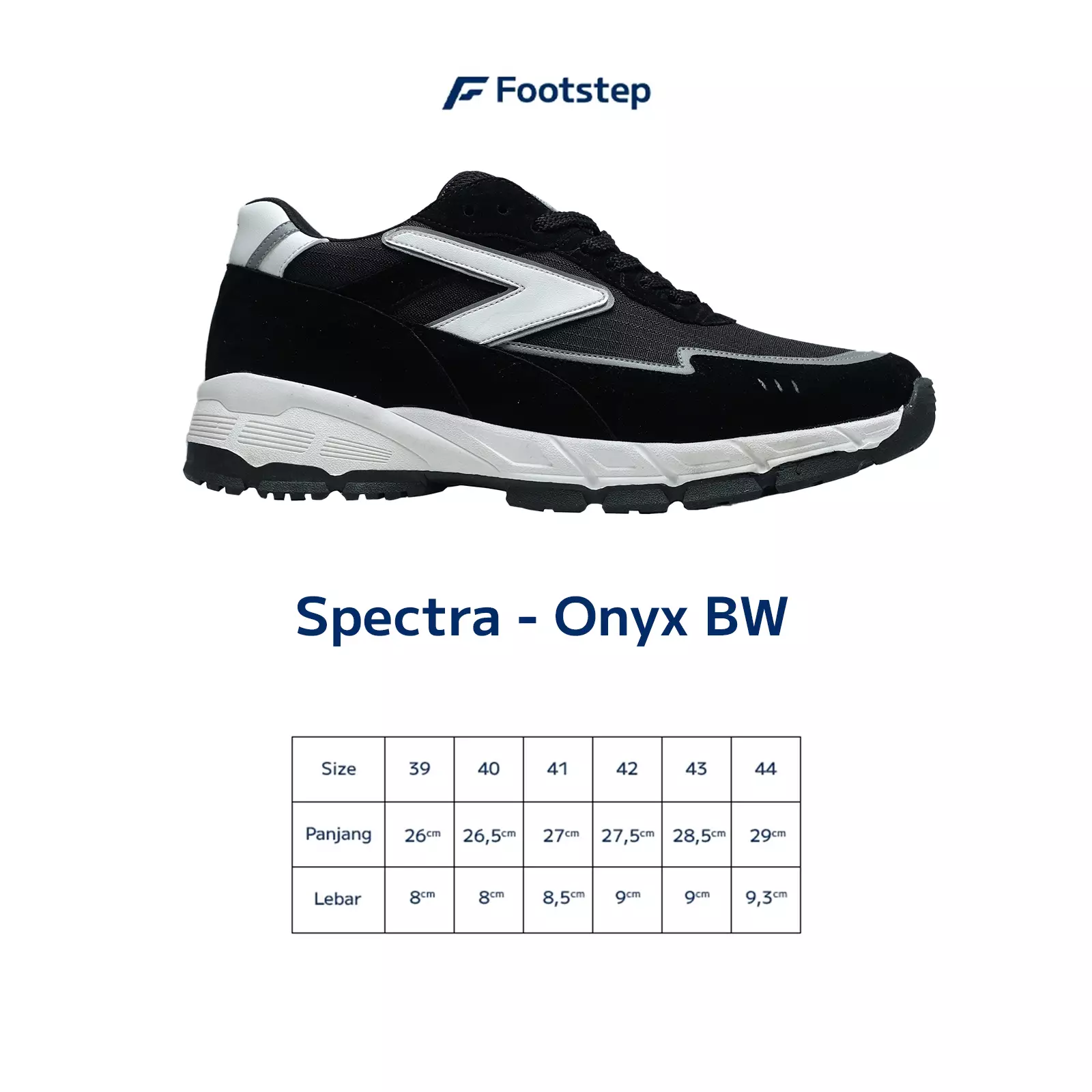 Jual Foot Step Spectra Black Sepatu Pria Sneakers Original 2025 ...