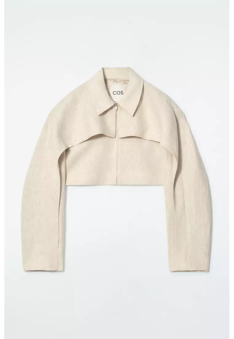 Buy COS CROPPED LINEN JACKET Online | ZALORA Malaysia