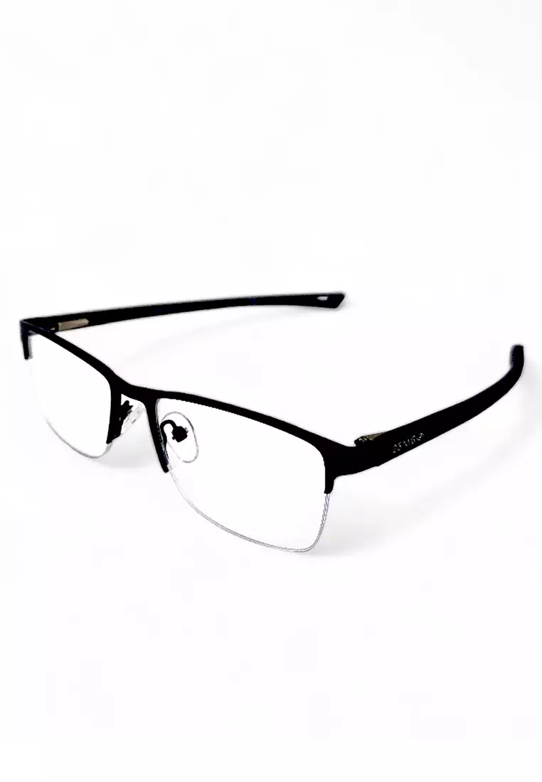 Buy 2.5 NVG OPH Men's Rectangle Frame Black Metal Optical Frame with ...