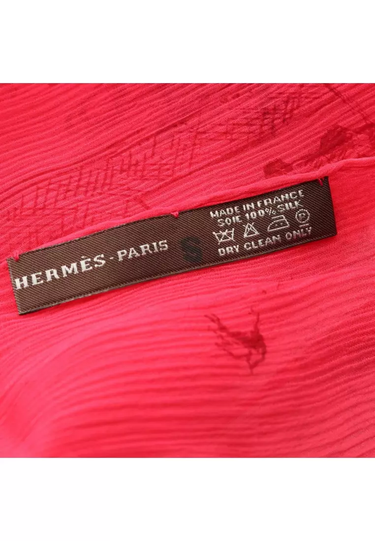 Buy Hermes Pre-Loved Hermès Stall shawl silk Pink purple fringe 2025 ...