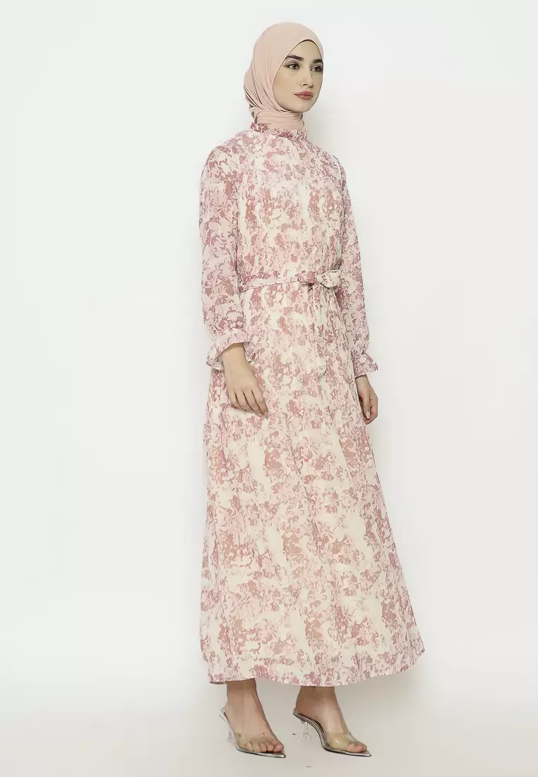 Jual Urban Exchange Urban Exchange Aiysah Gamis Pink - Gamis Merah Muda ...