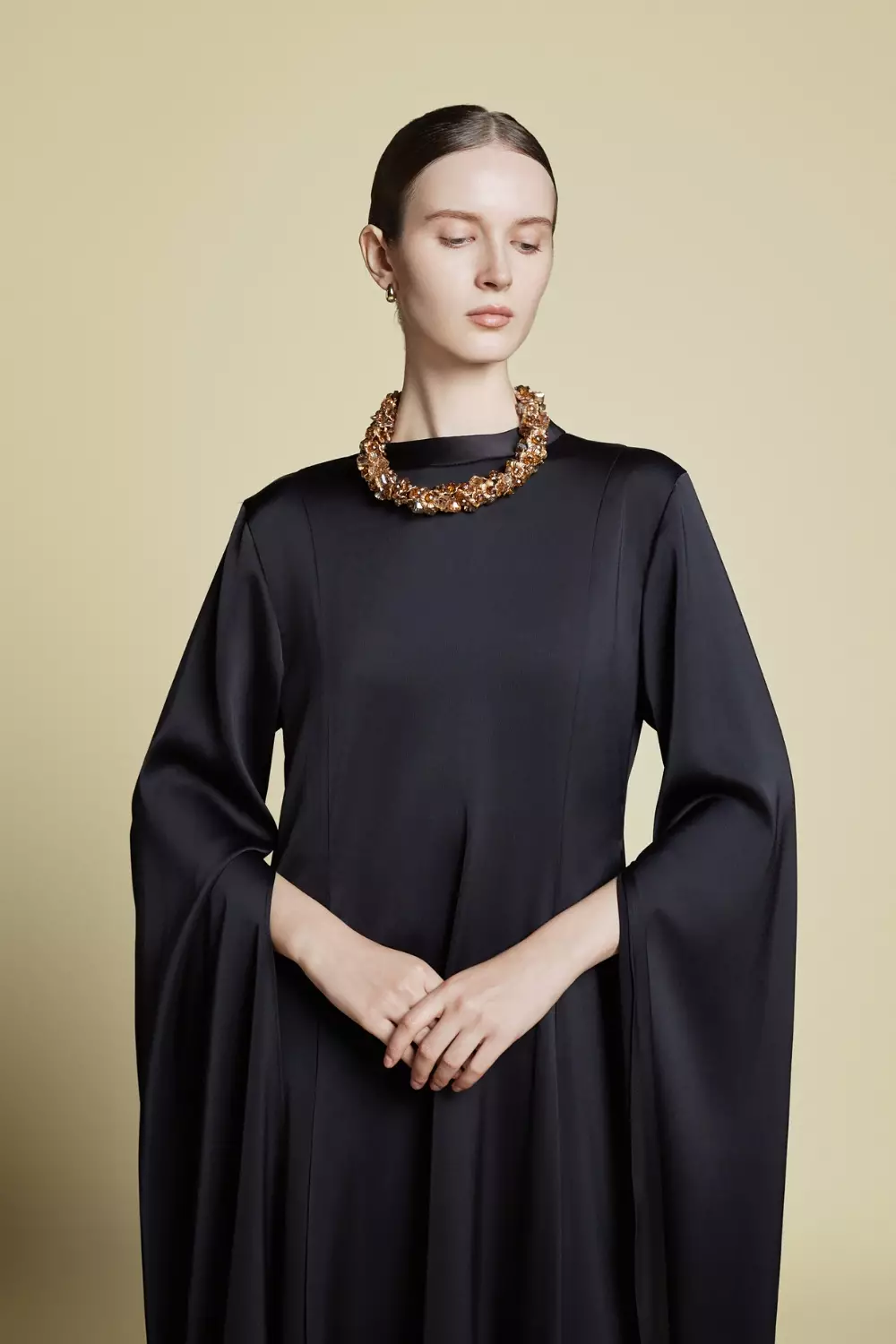 Jual Demure & Co DEMURE&CO - Demure Long Sleeve Royale Kaftan Dress Jet ...