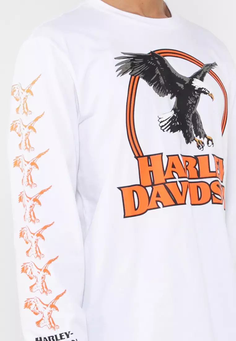 線上選購 Harley-Davidson Harley-Davidson Rising Eagle Long Sleeve Tee | ZALORA 台灣