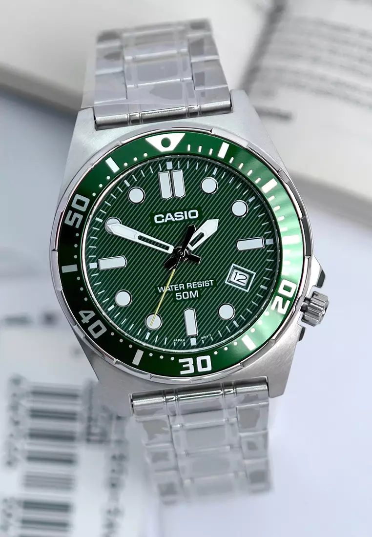 Casio Men Analog Watch MTD-135D-3AV Silver Stainless Steel Strap 2024 | Buy Casio Online ...