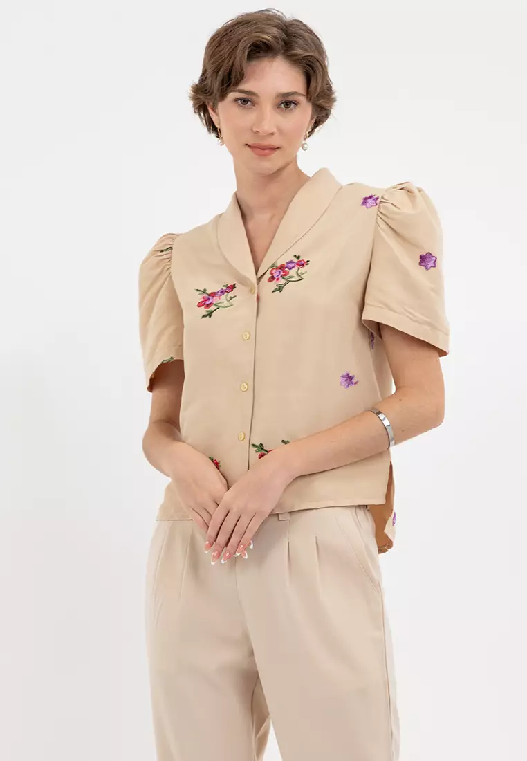 Buy BADOMODA AMINA Butterfly Sleeves Blouse 2025 Online | ZALORA ...