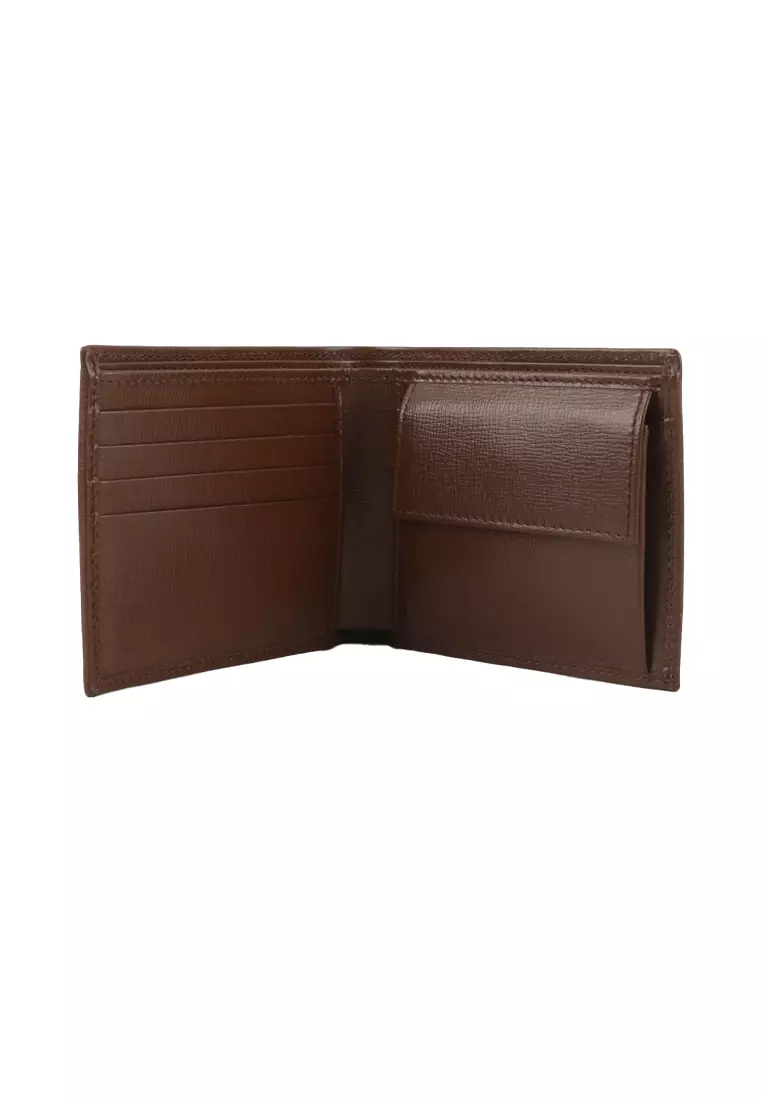 Buy Gucci GG Supreme Interlocking G Wallet With Coin Compartment Brown ...