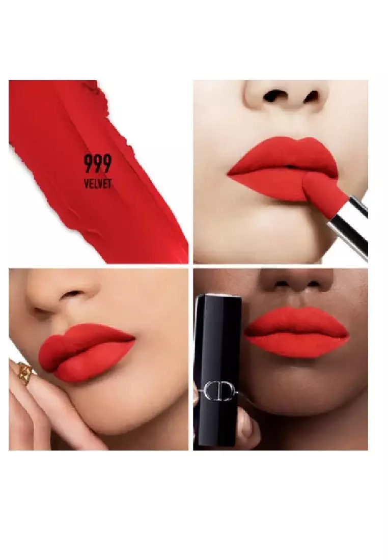 Jual Dior Dior Rouge Dior Lipstick - 999 Velvet Finish Original 2024 | ZALORA Indonesia