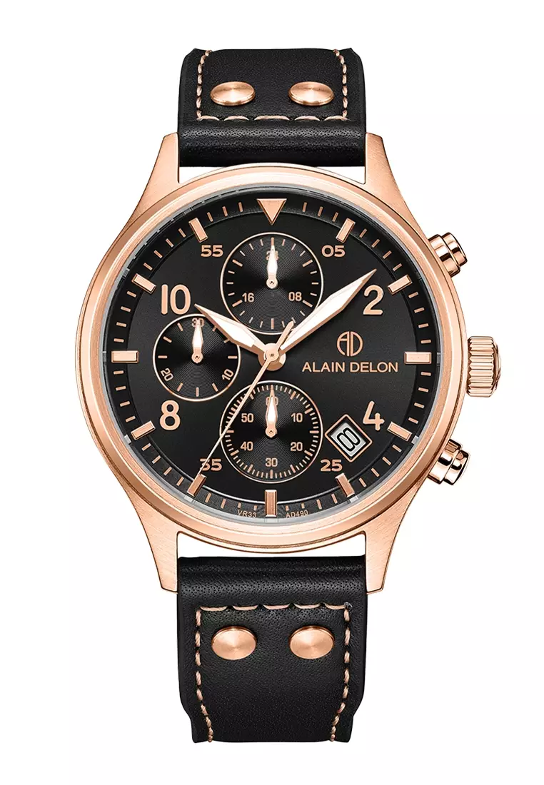 Buy Alain Delon Men Watch Chronograph AD490-1535C Online | ZALORA Malaysia
