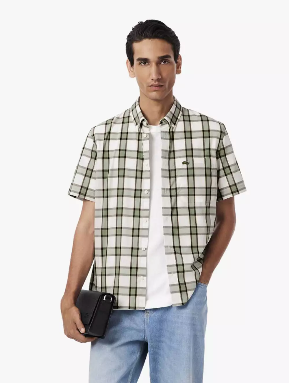 Jual Lacoste Regular Fit Short Sleeved Shirt - White Original 2025 ...