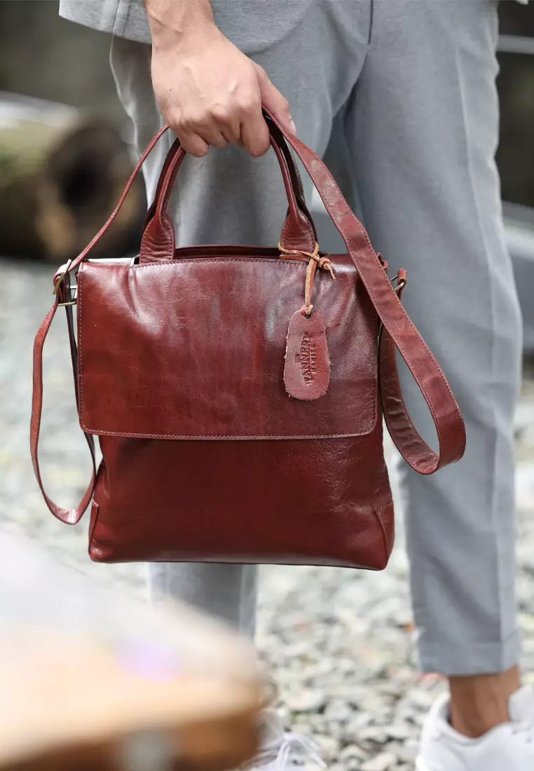 Buy The Tannery Manila Eden w/ handle, Leather Messenger Bag 2025 ...