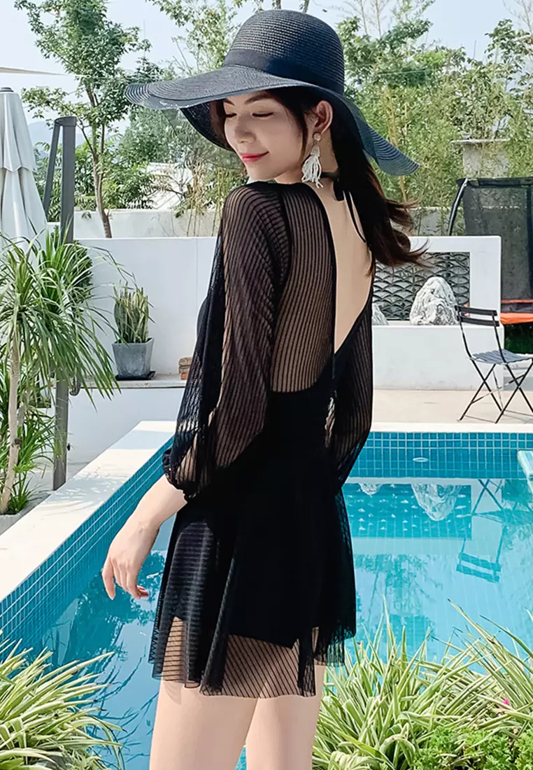 Buy Zitique Sexy Tulle One Piece Swimsuit 2024 Online Zalora Philippines
