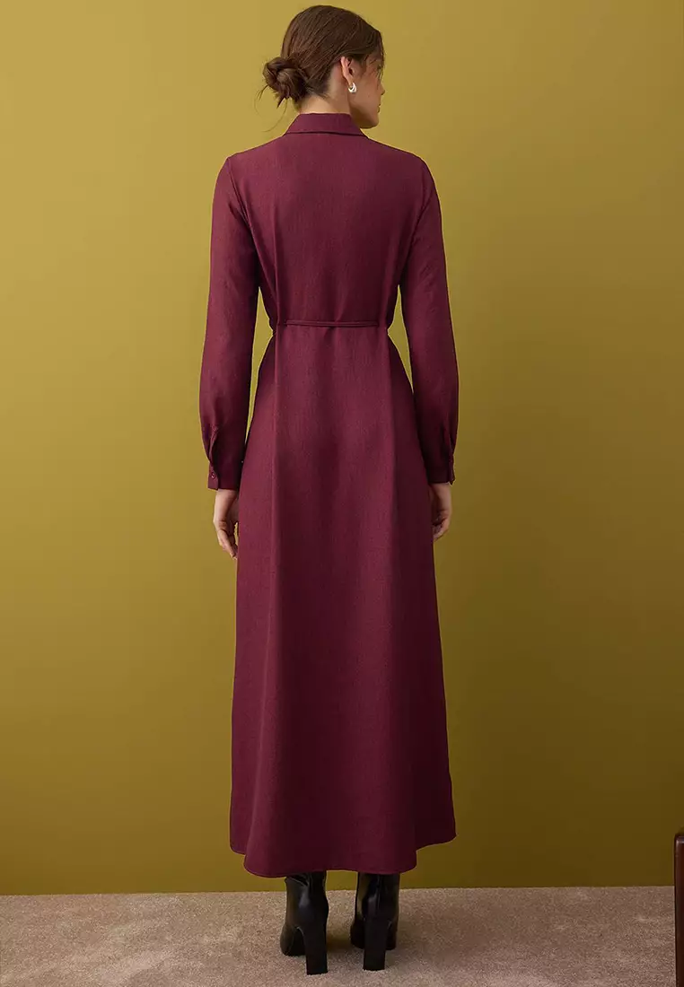 Buy Trendyol Lace Detailed Shirt Dress Online | ZALORA Malaysia