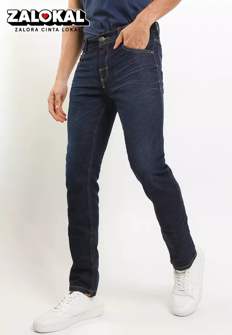 Jual Cardinal Cj Denim Straight Slim Original 2024 | ZALORA Indonesia