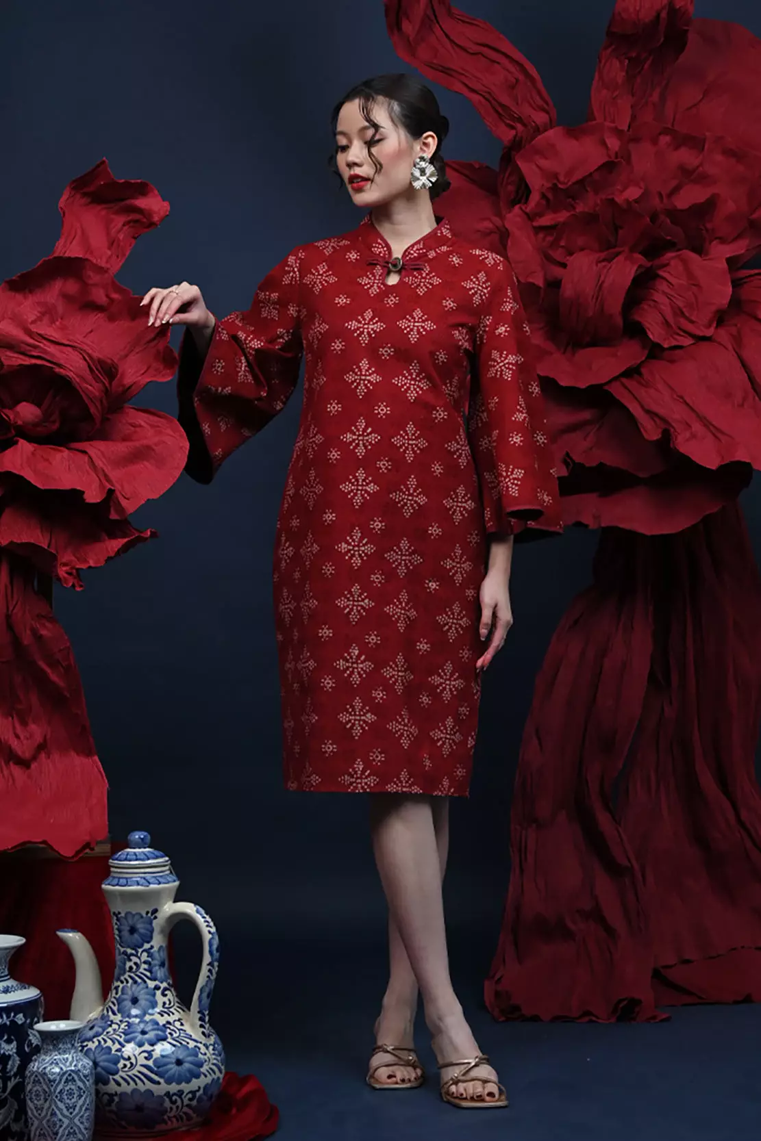 Jual Nona Rara Batik NONA RARA - Diva Dobi CNY D0506, Dress Batik ...