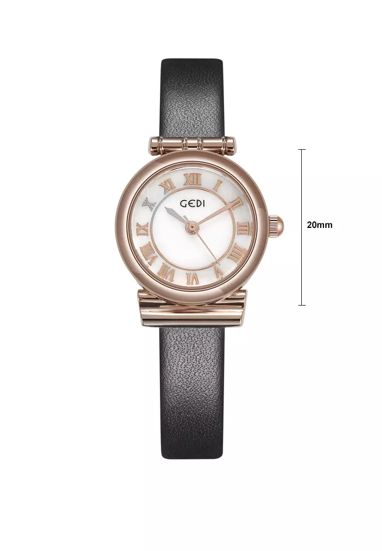 Buy GEDI GEDI Fashion Simple Plated Rose Gold Round Quartz Watch ...