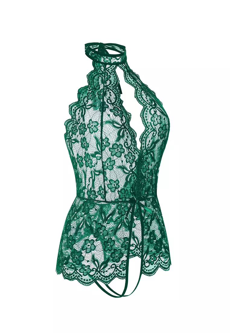 Buy Lycka Ldb4044 Lady One Piece Sexy Lace Bodysuit Nightwear Green