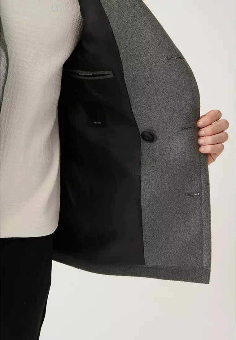 Jual Avva Buttoned Wool Coat Original 2025 | ZALORA Indonesia