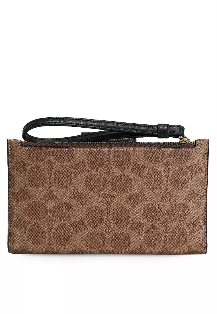 Buy Coach Phone Wallet in Signature Canvas (me) 2025 Online | ZALORA ...