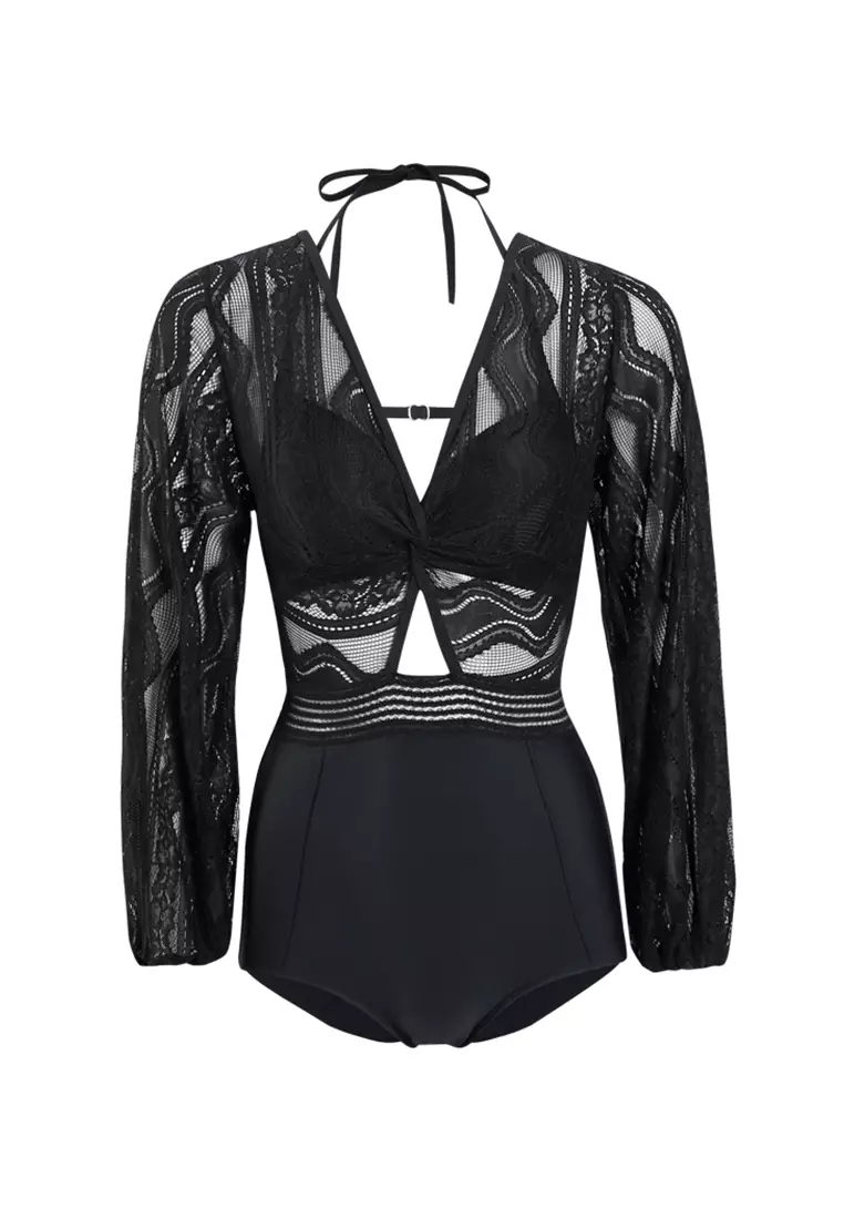 Buy Its Me Sexy Lace Big Backless One-Piece Swimsuit Online | ZALORA ...