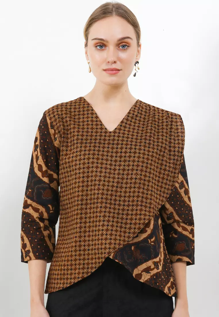 Jual Batik First Blouse Sara Cross Over CH45 Cut&Sew Original 2026 ...