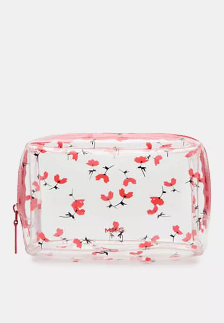 Buy Mango Small Transparent Floral Vanity Case Online | ZALORA Malaysia