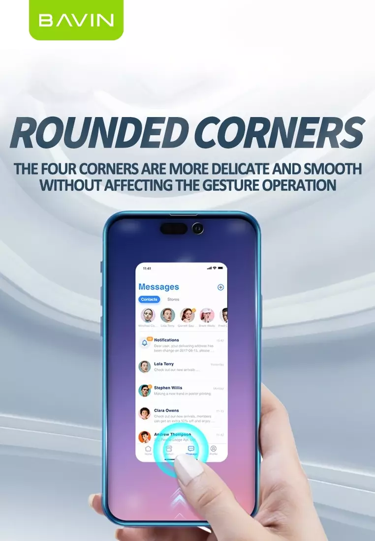 Buy BAVIN Q10 3D Full Screen Curved 9H Tempered Glass HD Display Screen Protector for iPhone 15 ...