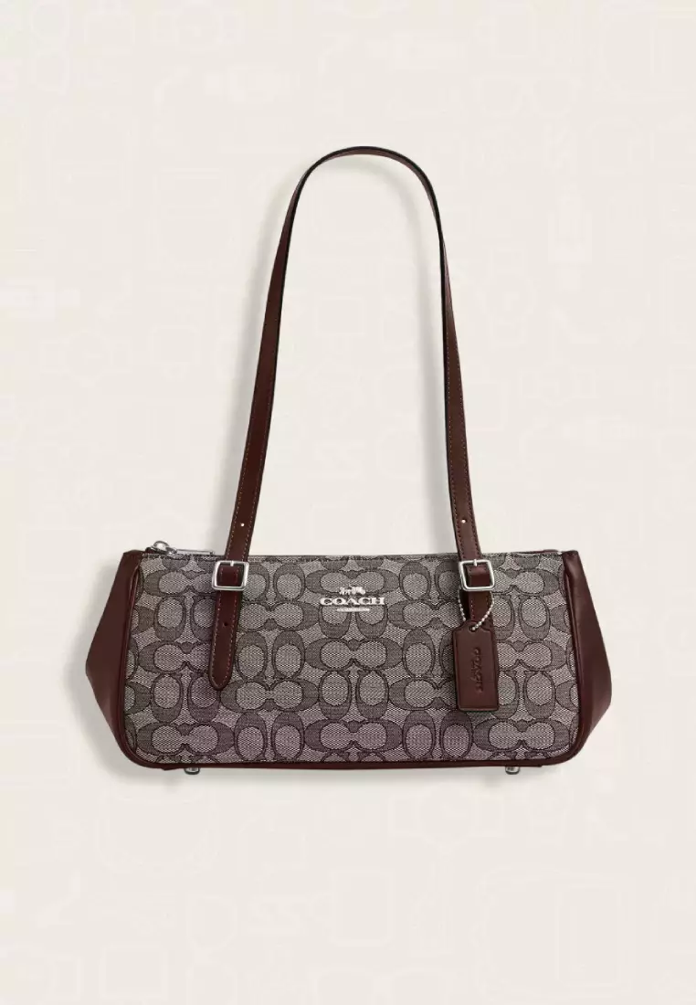 Jual COACH Coach Asher Shoulder Bag In Signature Jacquard Oak Maple ...