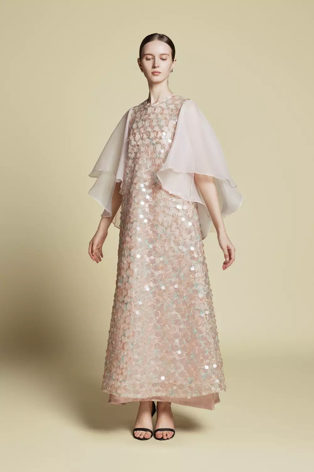 Jual Demure & Co DEMURE&CO - Ethereal Embroidered Tulle kaftan Dress ...