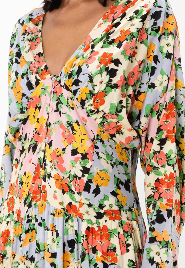 Jual Asos Design Batwing Button Through Midi Dress Original 2024