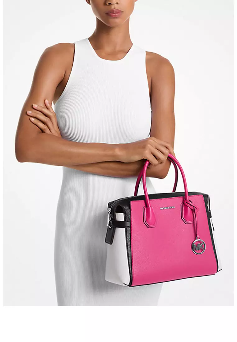 Buy MICHAEL KORS Mercer Medium Color-Block Belted Satchel 2025 Online ...