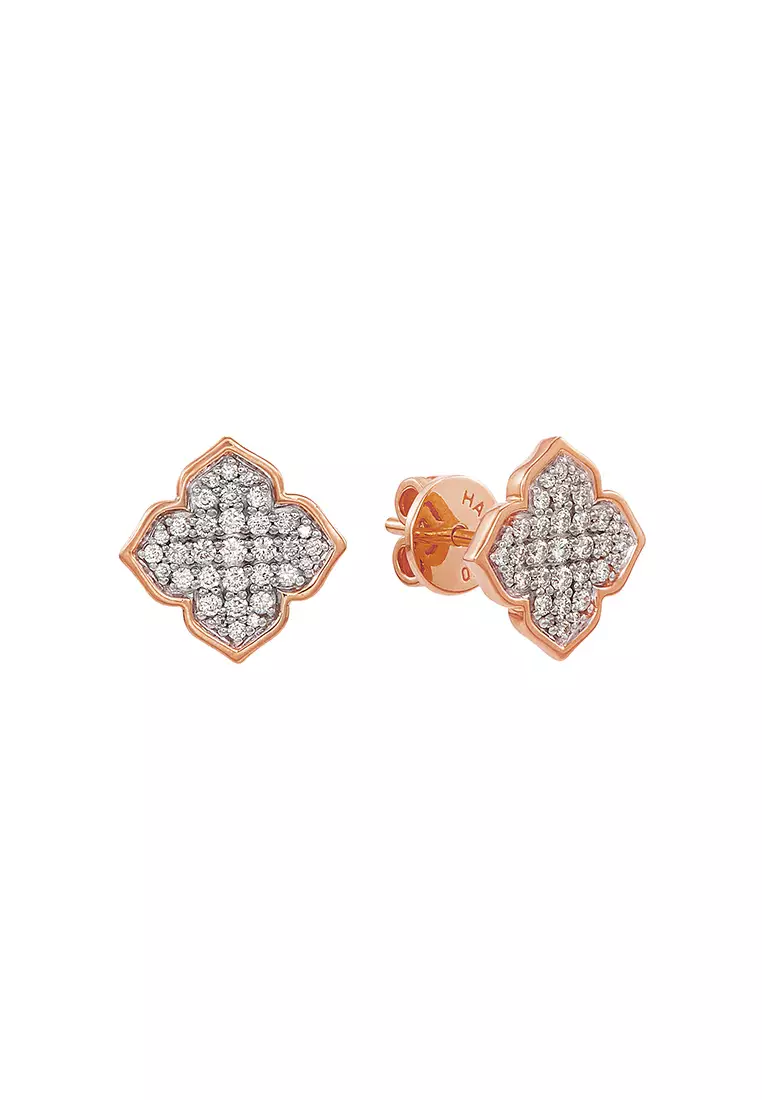 Buy HABIB HABIB AL ZAHRA | Diamond Earrings in 750/18K Rose Gold ...
