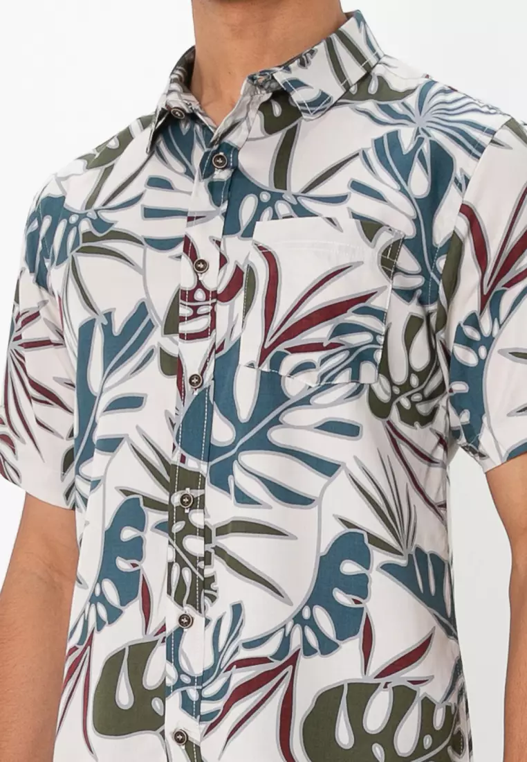 Buy Fidelio Printed Leaves Casual Shirt 2025 Online | ZALORA