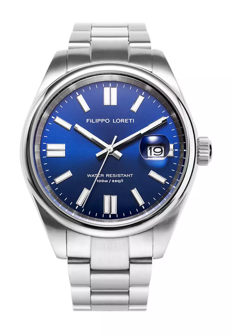 Buy Filippo Loreti Unisex Stainless Steel Attache Automatic Steel Blue ...