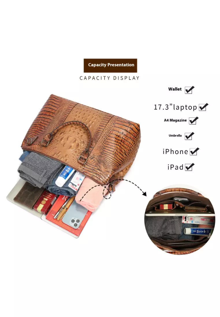 Buy Lara Crocodile Pattern Large-Capacity Long-Distance Single-Shoulder ...