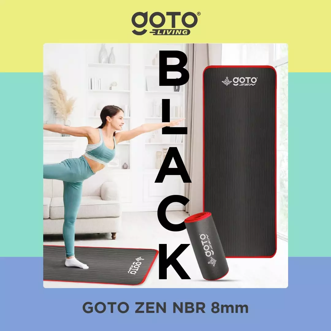 Jual Goto Living Zen NBR Yoga Mat 8mm Matras Olahraga Poundfit Anti ...