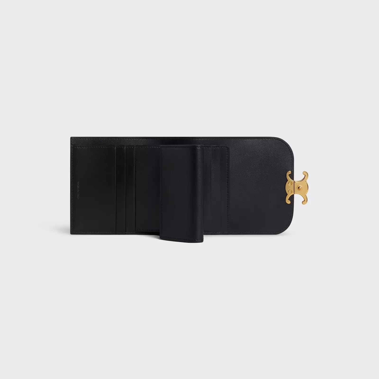 Jual Celine Small Wallet Triomphe in Shiny Smooth Lambskin Black ...
